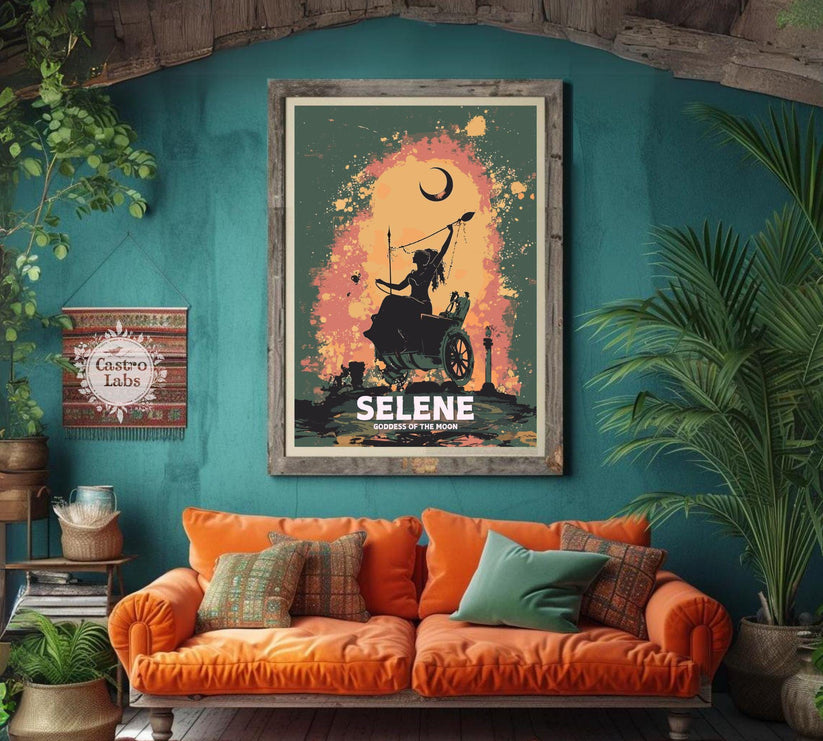 Selene Greek Goddess Poster - Goddess of the Moon Artwork – Brighton ...