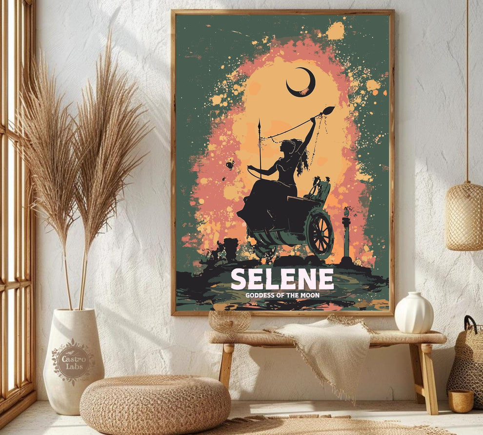 Selene Greek Goddess Poster - Goddess of the Moon Artwork – Brighton ...