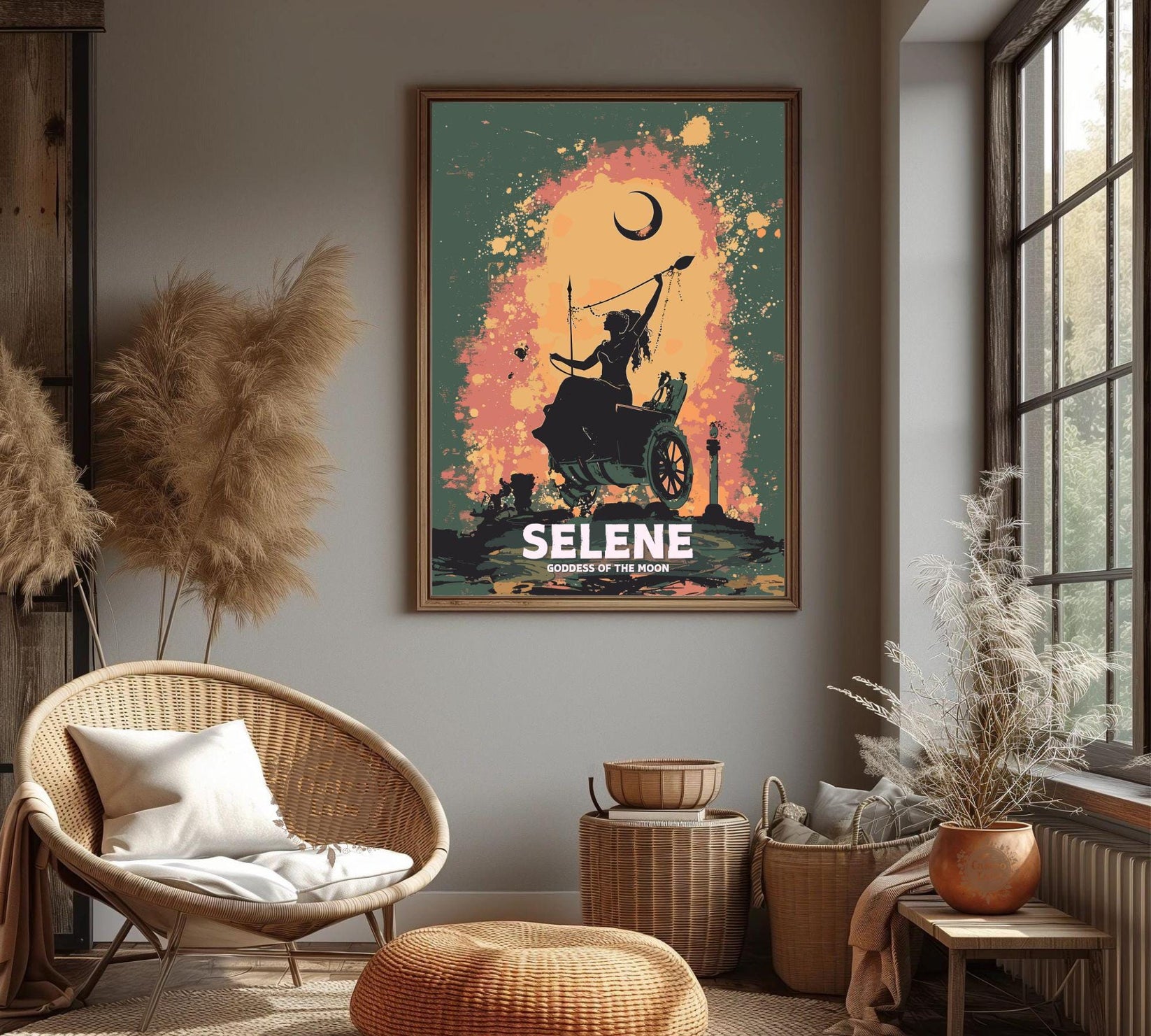 Selene Greek Goddess Poster - Goddess of the Moon Artwork – Brighton ...