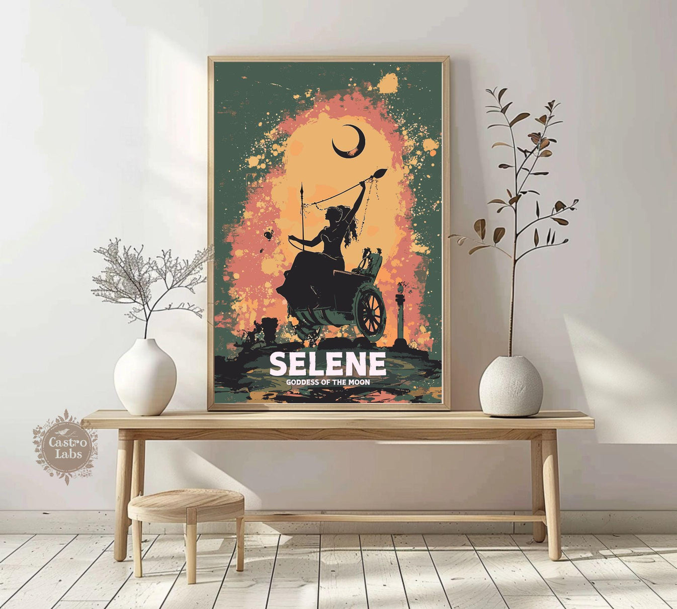 Selene Greek Goddess Poster - Goddess of the Moon Artwork – Brighton ...