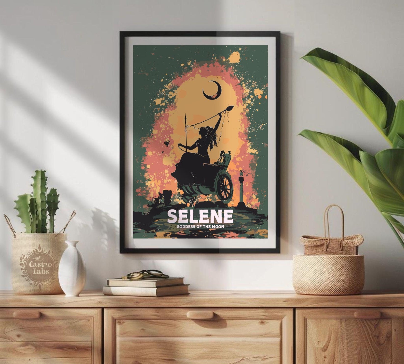 Selene Greek Goddess Poster - Goddess of the Moon Artwork – Brighton ...