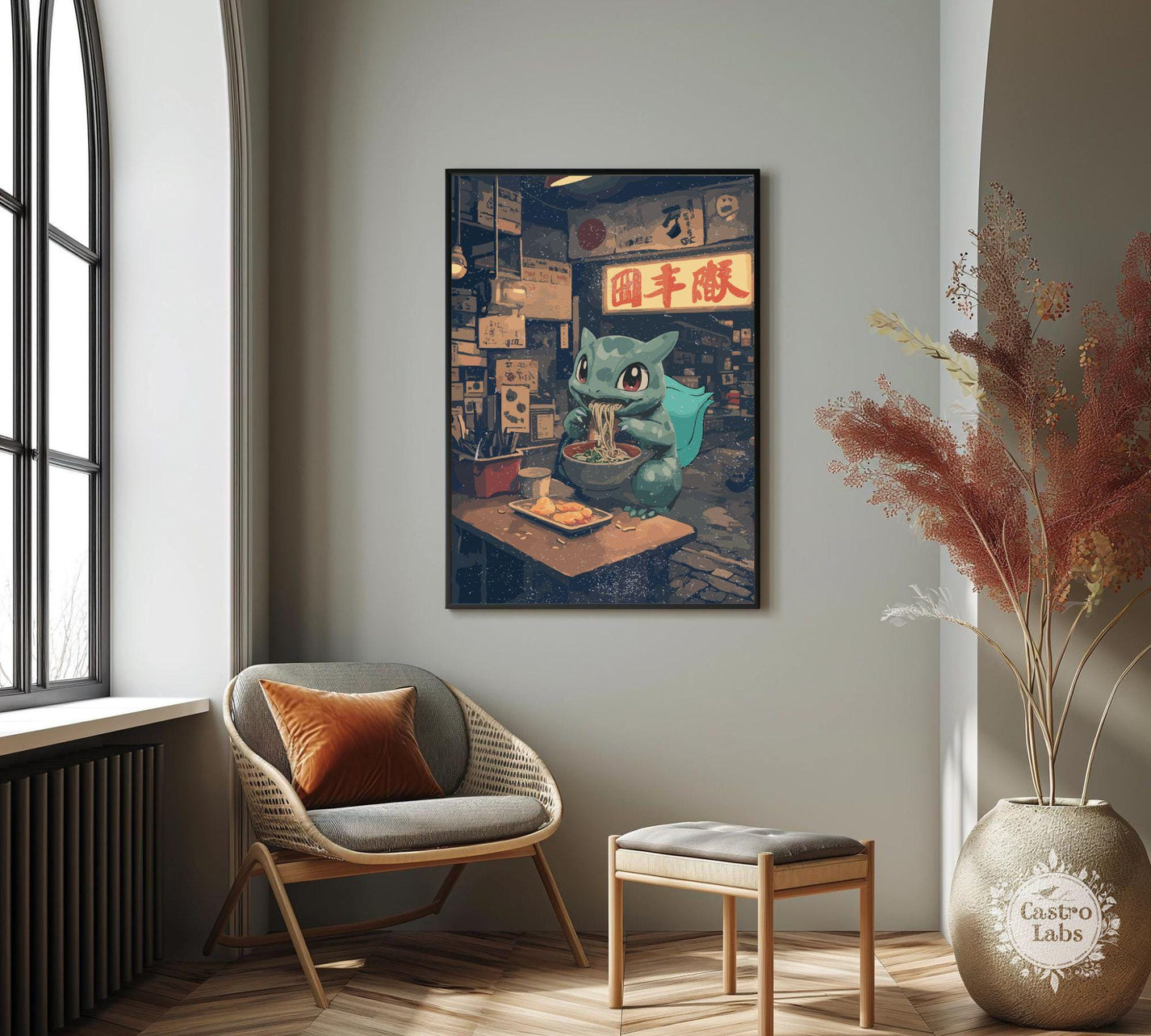 Bulbasaur Ramen Series Poster - Japanese Style Pokemon Artwork ...