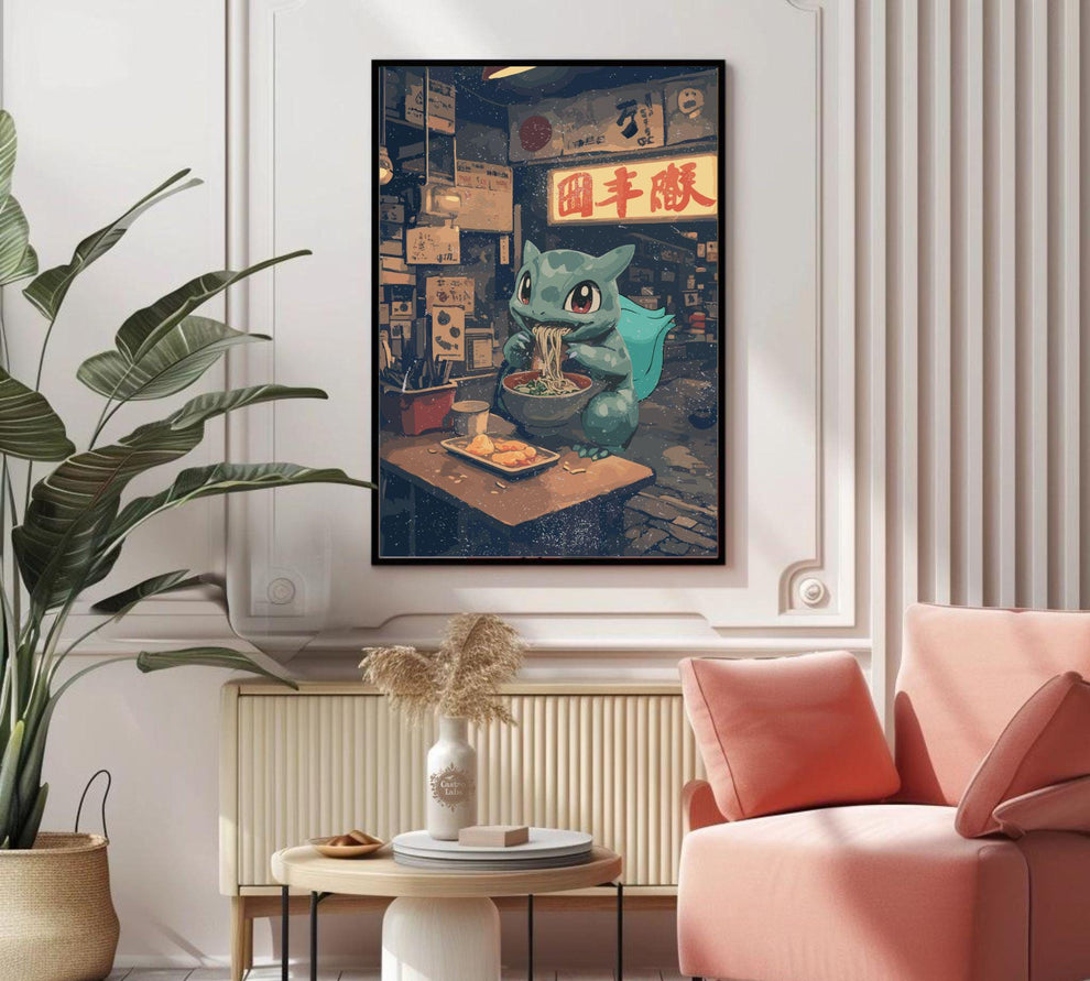 Bulbasaur Ramen Series Poster - Japanese Style Pokemon Artwork ...