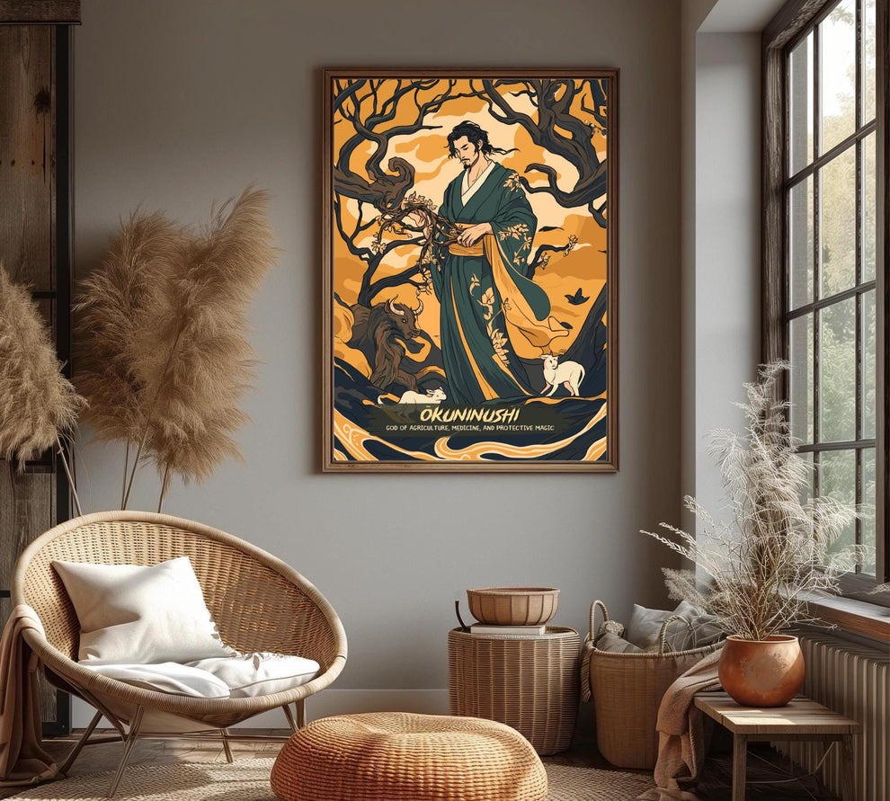 Okuninushi Poster - Japanese Mythology Artwork – Brighton Posters
