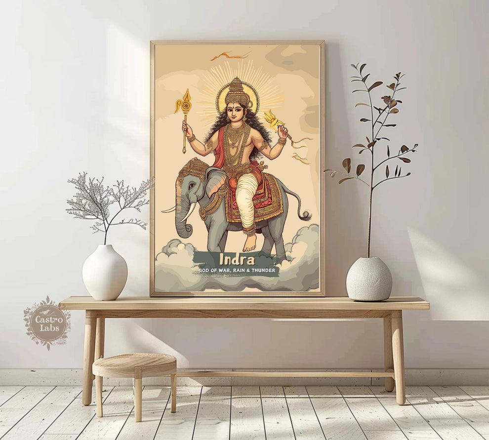 Indra Poster - Hindu God Artwork – Brighton Posters