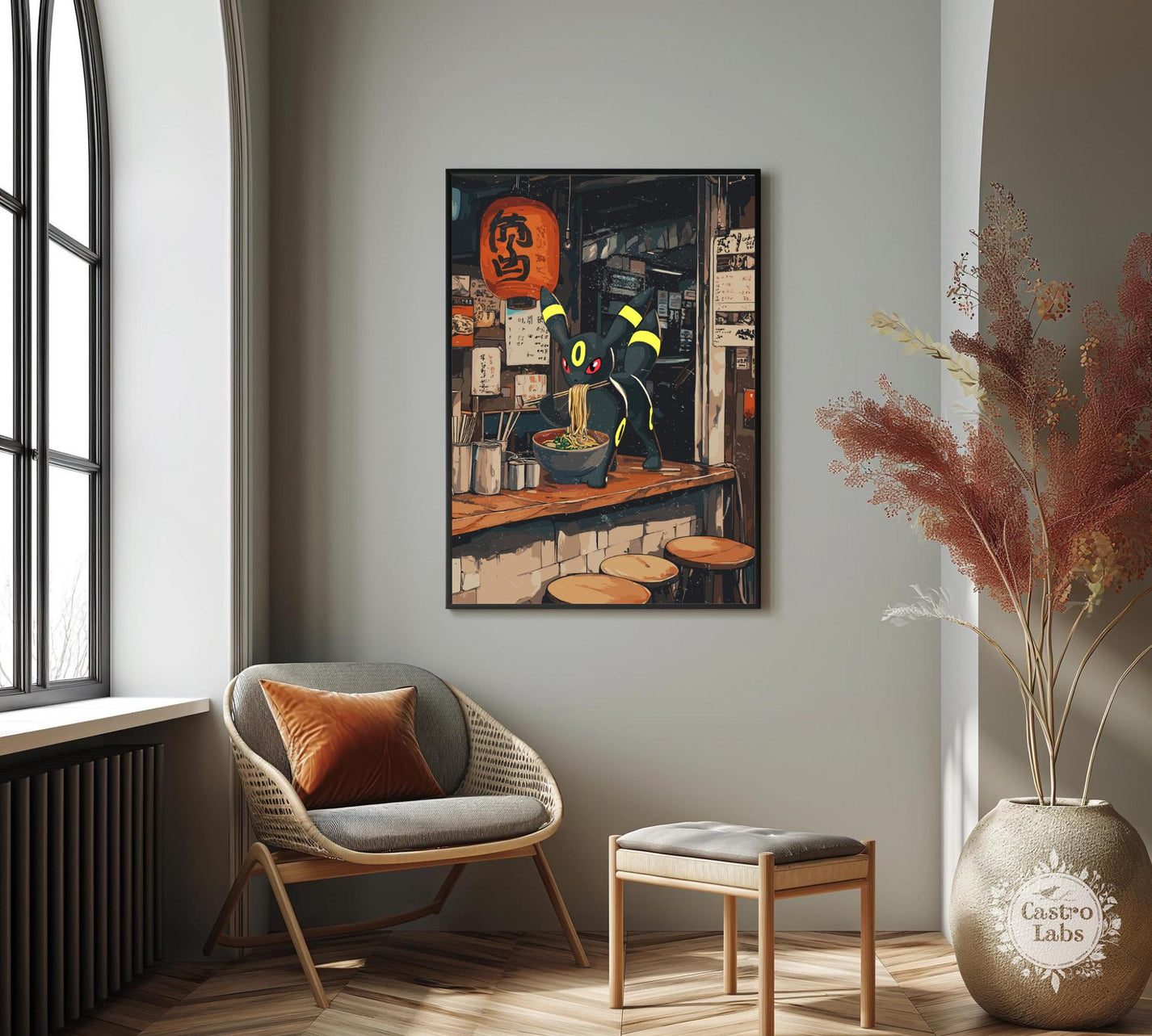 Umbreon Ramen Poster - Cozy Japanese Pokémon Wall Art | Anime & Food L ...