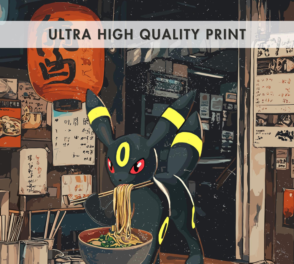 Umbreon Ramen Poster - Cozy Japanese Pokémon Wall Art | Anime & Food L ...