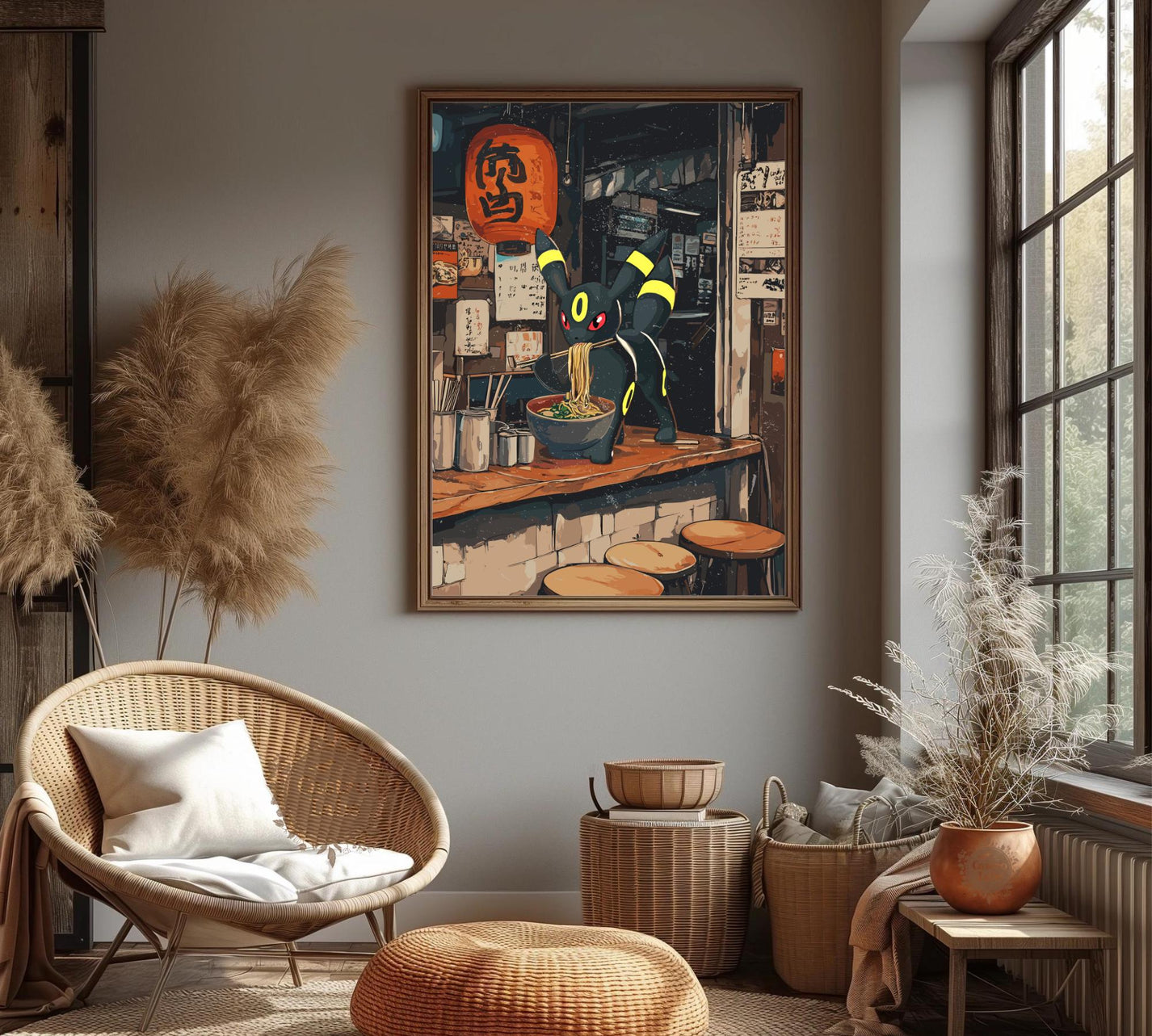 Umbreon Ramen Poster - Cozy Japanese Pokémon Wall Art | Anime & Food L ...