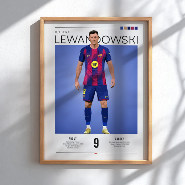 Robert Lewandowski Art Print - Sports Decor Barcelona – Brighton Posters