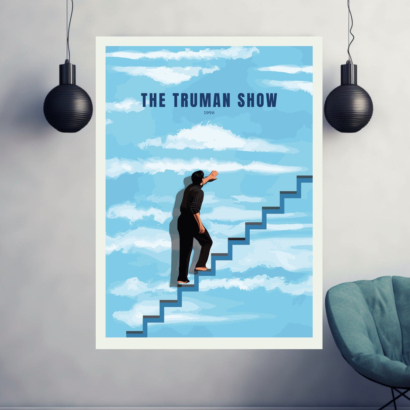 The Truman Show Poster – Jim Carrey Movie Print – Brighton Posters