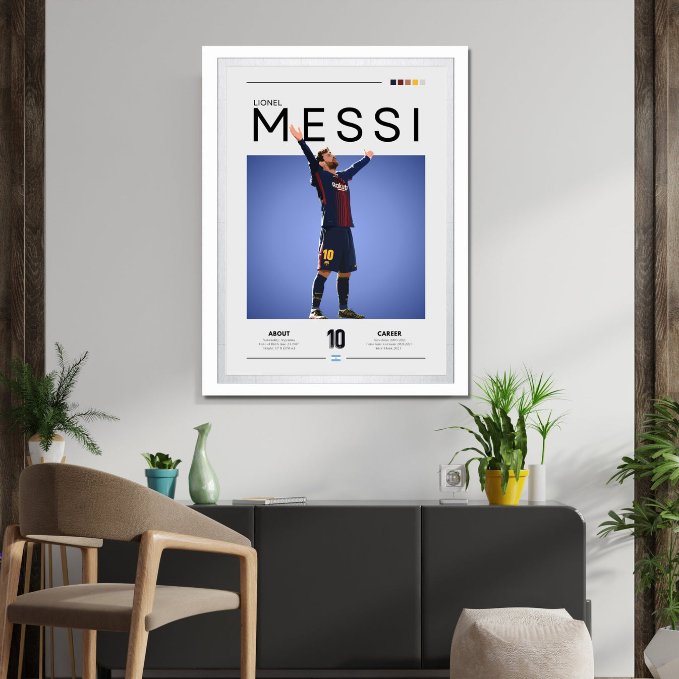 Lionel Messi Poster on Barcelona - High-Quality Soccer Print for Fans ...