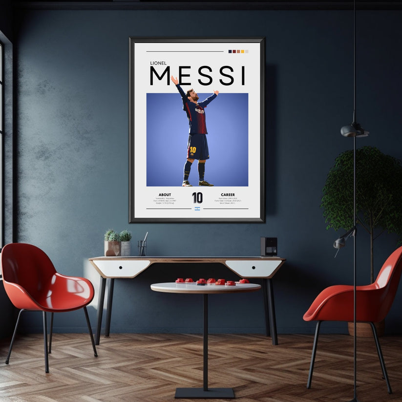 Lionel Messi Poster on Barcelona - High-Quality Soccer Print for Fans ...
