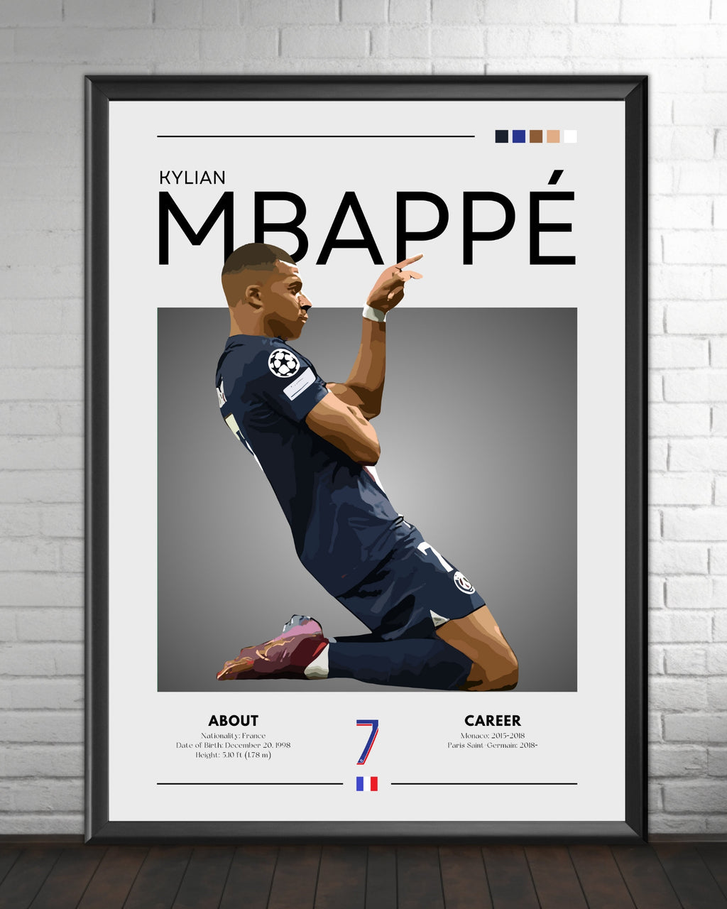Kylian Mbappe Print - PSG Poster – Brighton Posters