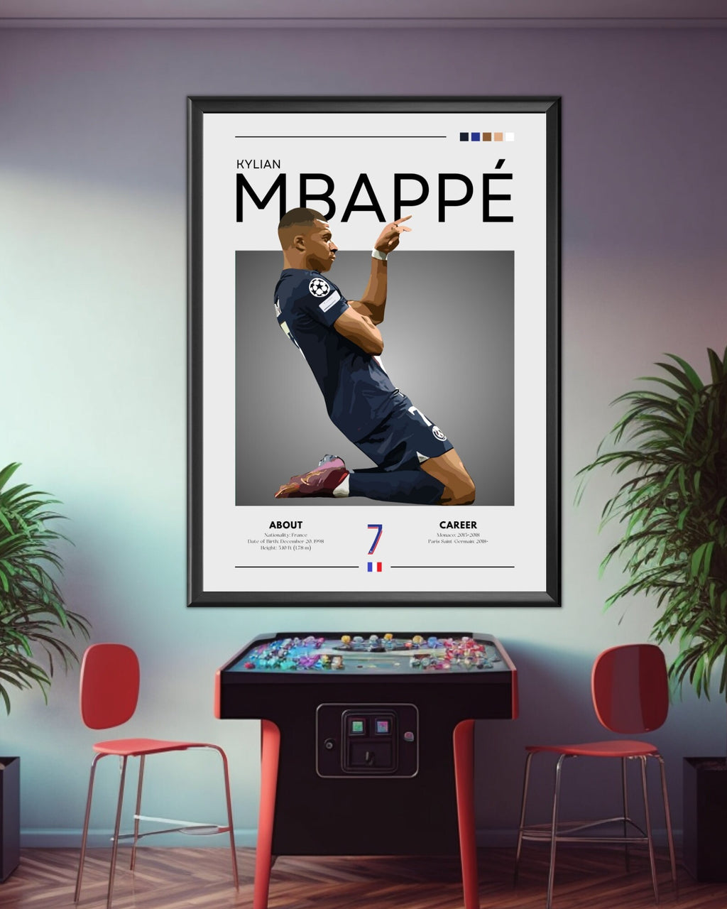 Kylian Mbappe Print - PSG Poster – Brighton Posters