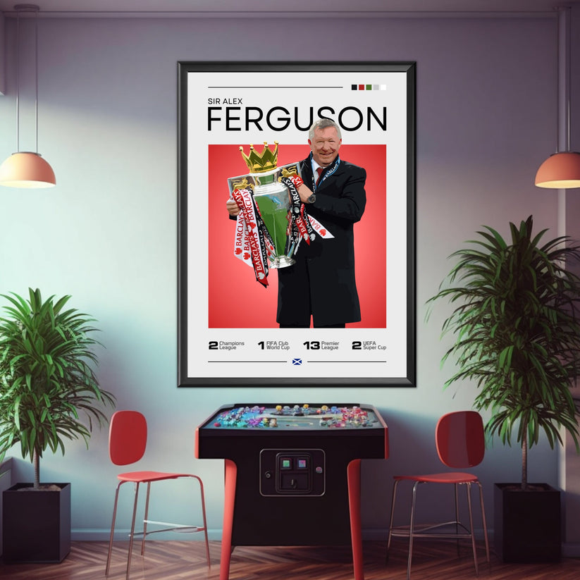Sir Alex Ferguson Poster - Legendary Manchester United Manager Print ...