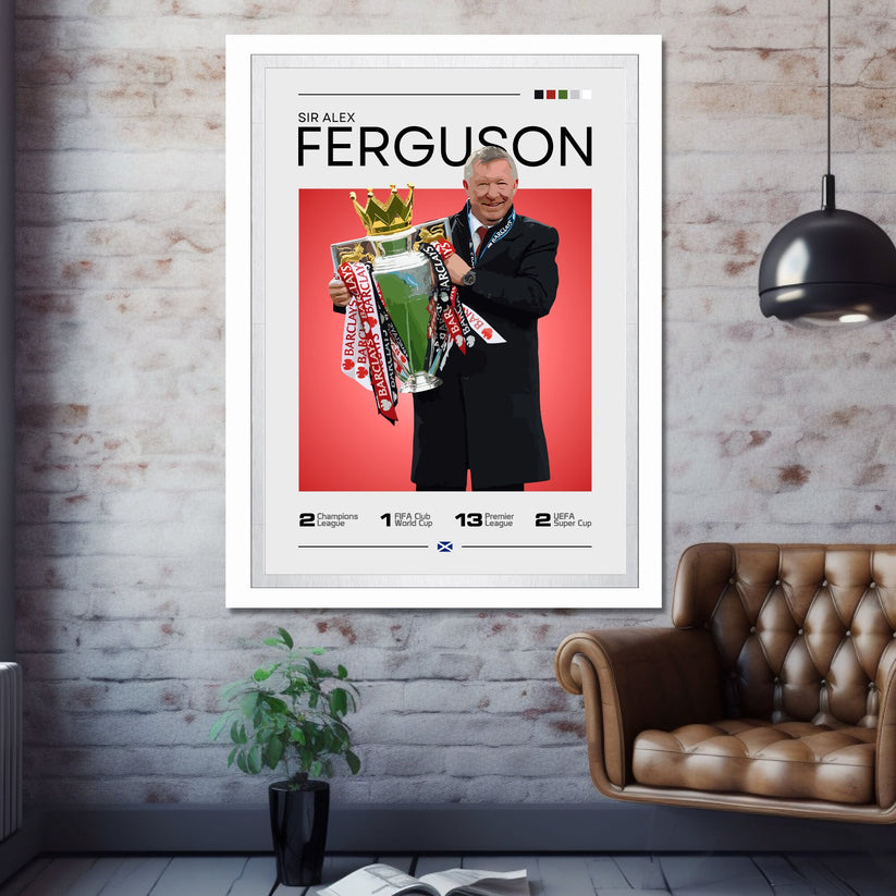 Sir Alex Ferguson Poster - Legendary Manchester United Manager Print ...