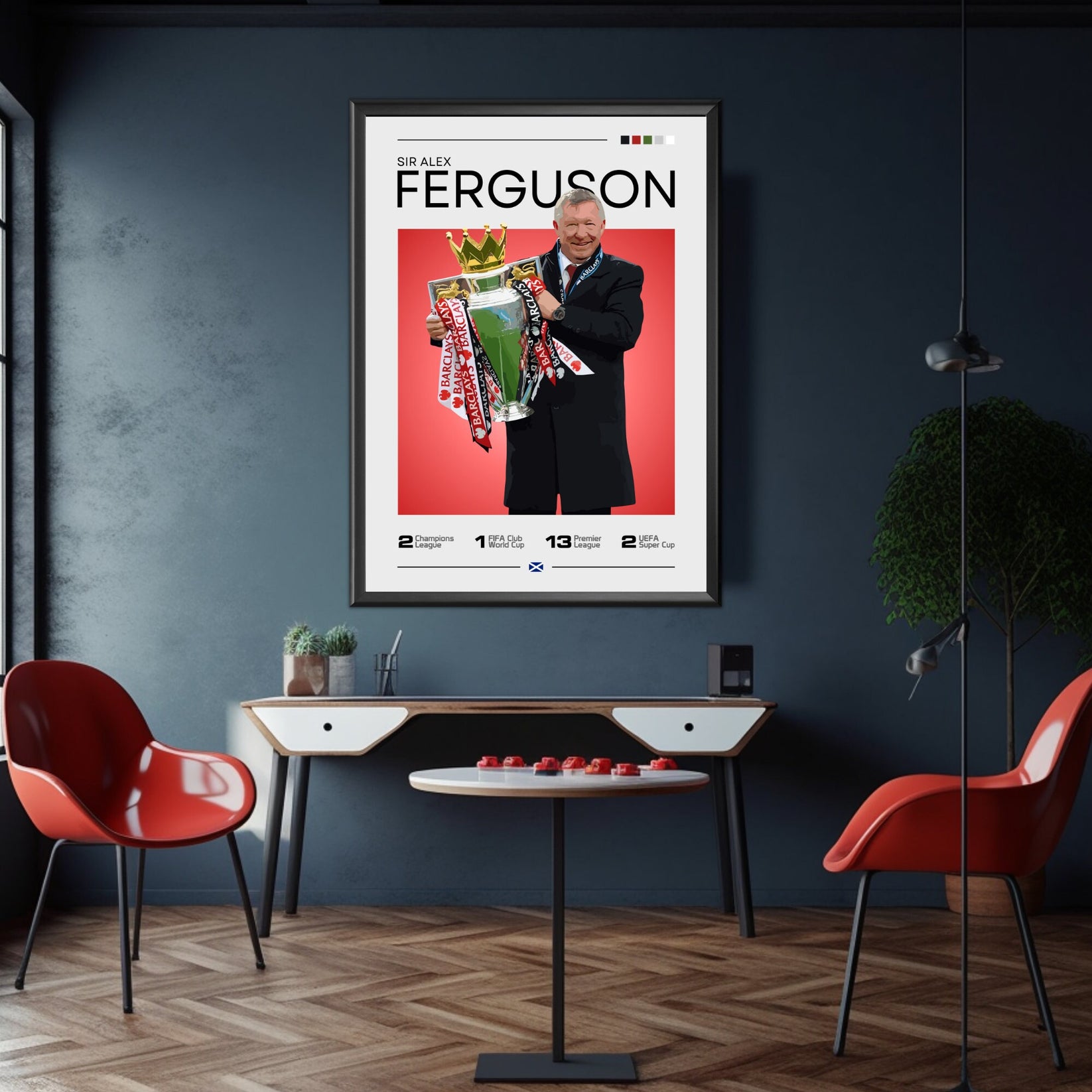 Sir Alex Ferguson Poster - Legendary Manchester United Manager Print ...