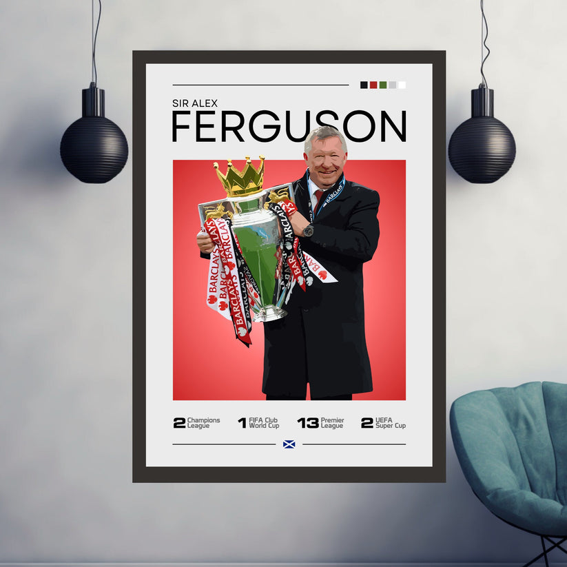 Sir Alex Ferguson Poster - Legendary Manchester United Manager Print ...