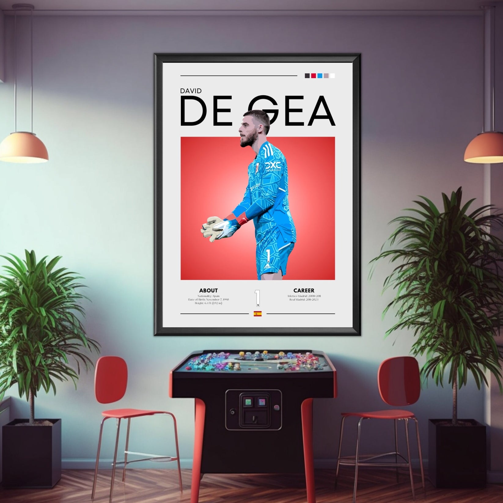 David De Gea Poster - Legendary Manchester United Goalkeeper Print ...