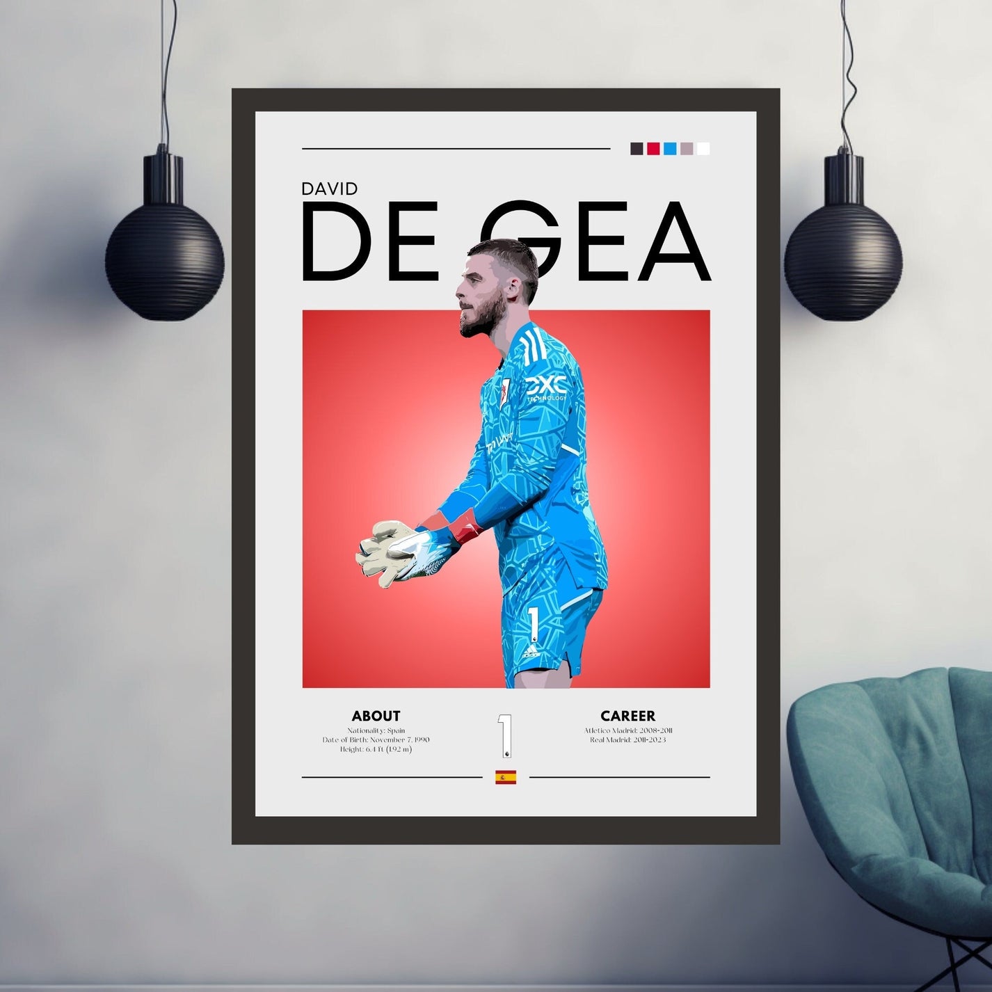 David De Gea Poster - Legendary Manchester United Goalkeeper Print ...