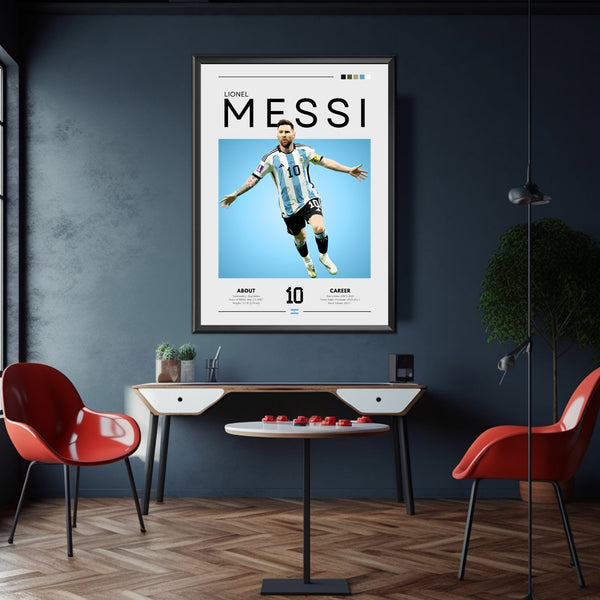 Lionel Messi Poster on Argentina - Iconic Soccer Artwork for Fans ...