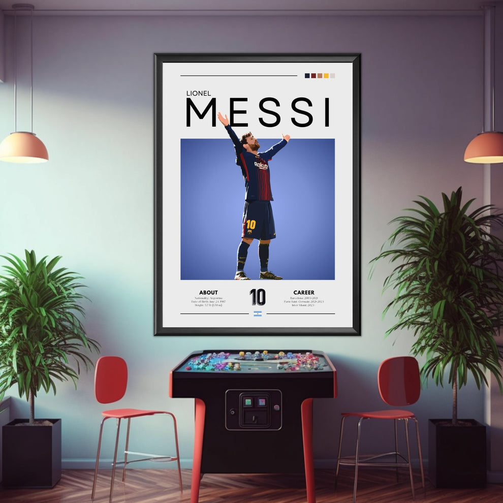 Lionel Messi Poster on Barcelona - High-Quality Soccer Print for Fans ...