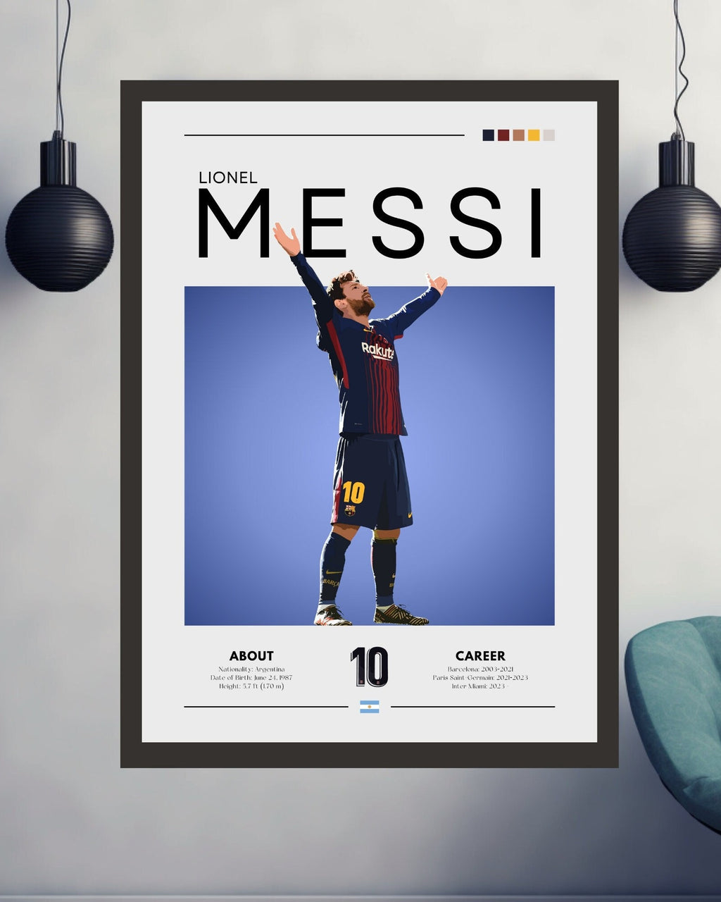 Lionel Messi Poster - Barcelona Print – Brighton Posters