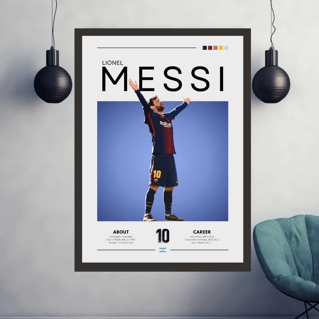Lionel Messi Poster - Barcelona Print – Brighton Posters