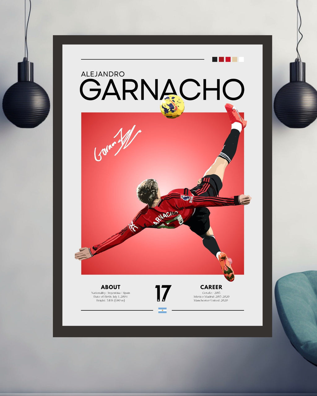 Alejandro Garnacho Poster – Brighton Posters