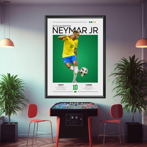 Neymar Jr Poster - Legendary Brazil Football Print – Brighton Posters