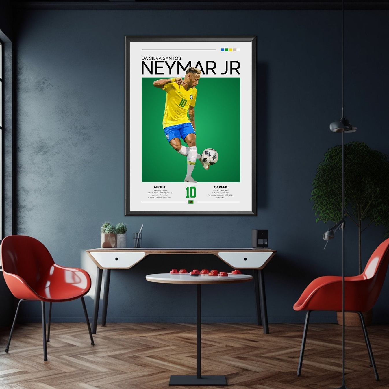 Neymar Jr Poster - Legendary Brazil Football Print – Brighton Posters