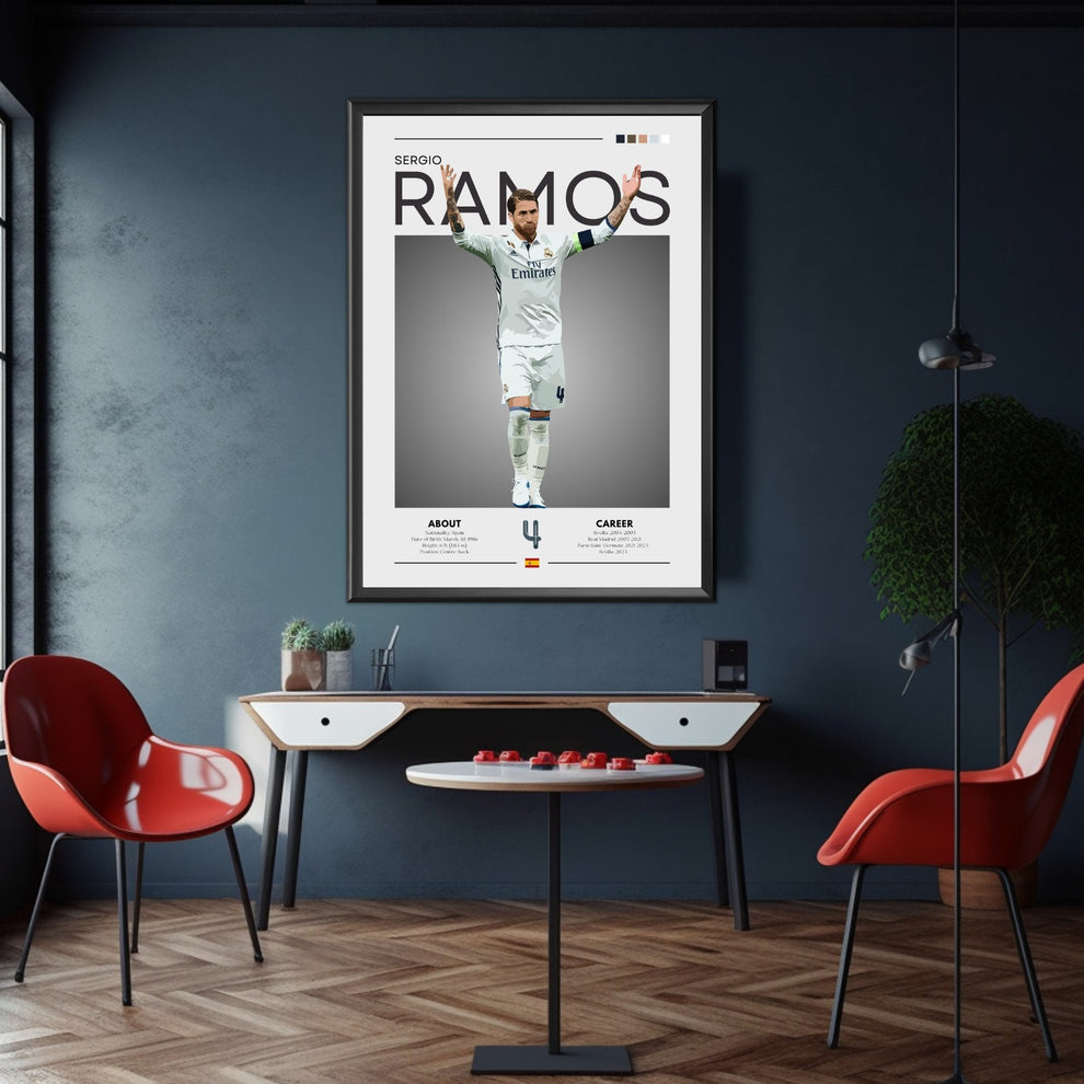 Sergio Ramos Print – Legendary Football Wall Art for Fans – Brighton ...