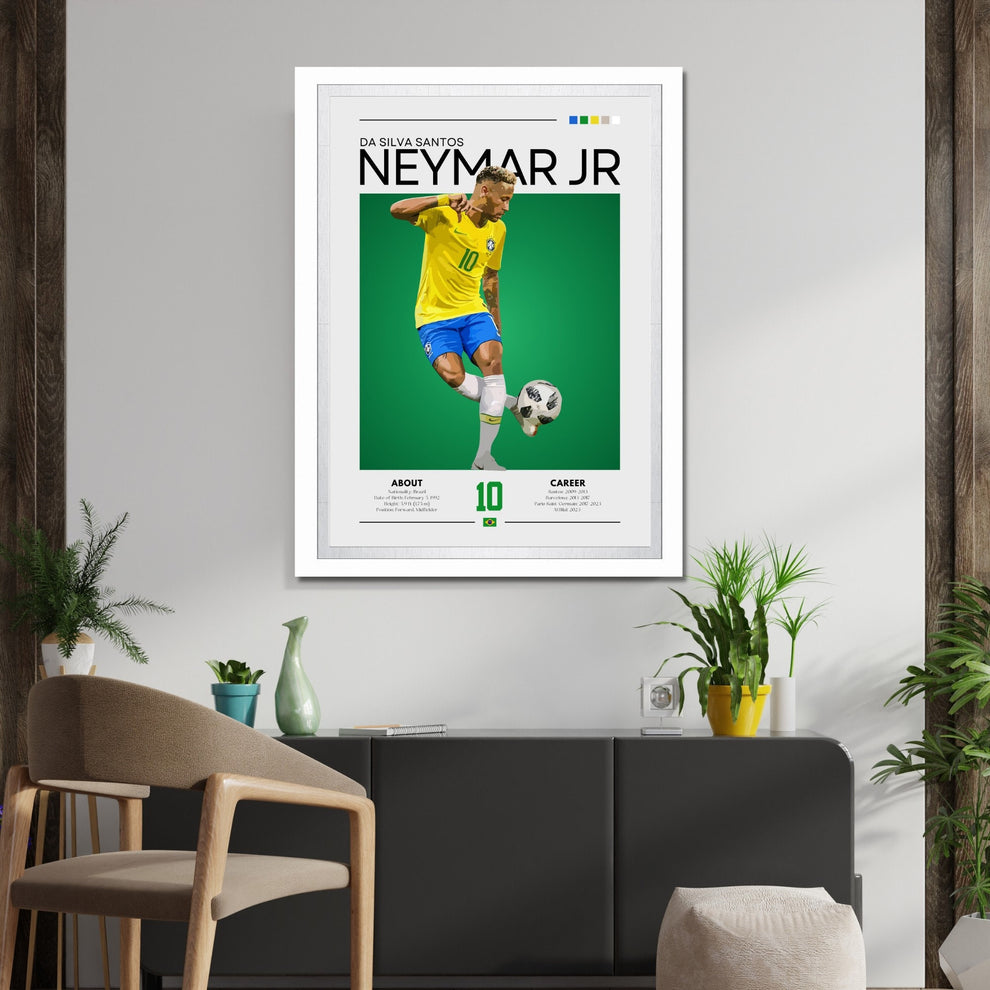 Neymar Jr Poster - Legendary Brazil Football Print – Brighton Posters