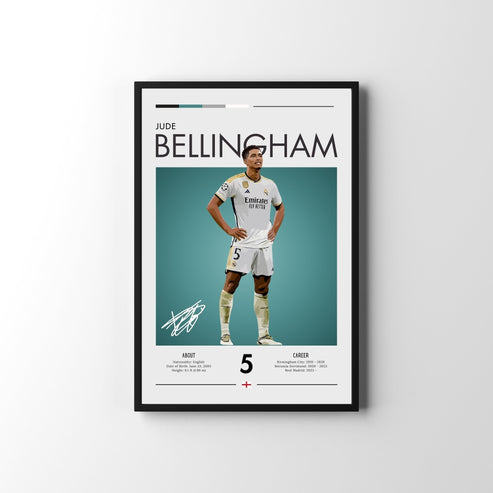 Jude Bellingham Real Madrid Poster - Dynamic Football Star Print ...