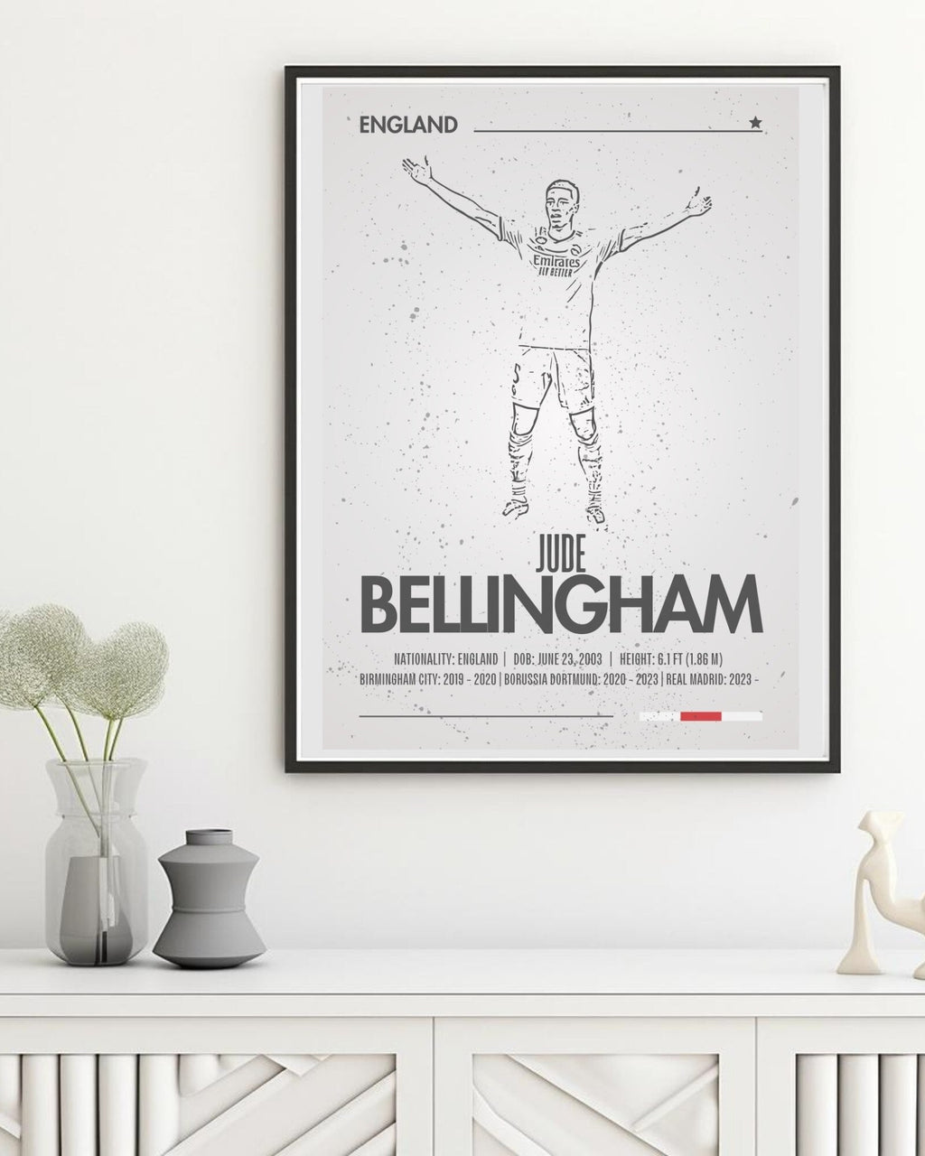 Jude Bellingham Silhouette Print – Brighton Posters