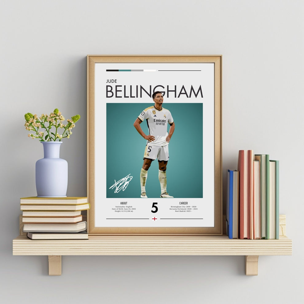 Jude Bellingham Real Madrid Poster - Dynamic Football Star Print ...