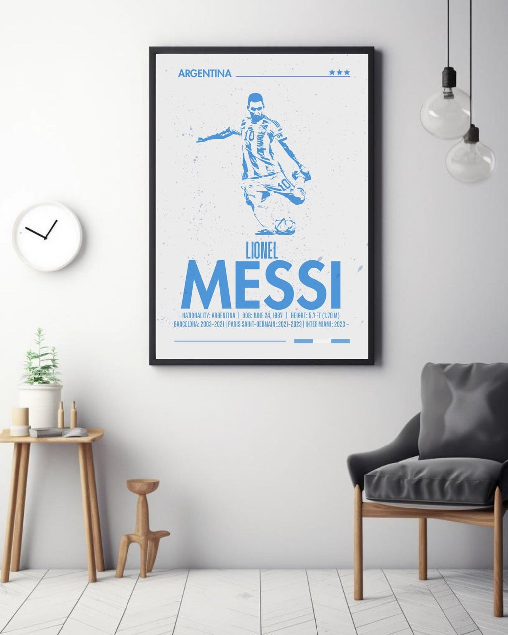 Lionel Messi Silhouette Poster – Brighton Posters