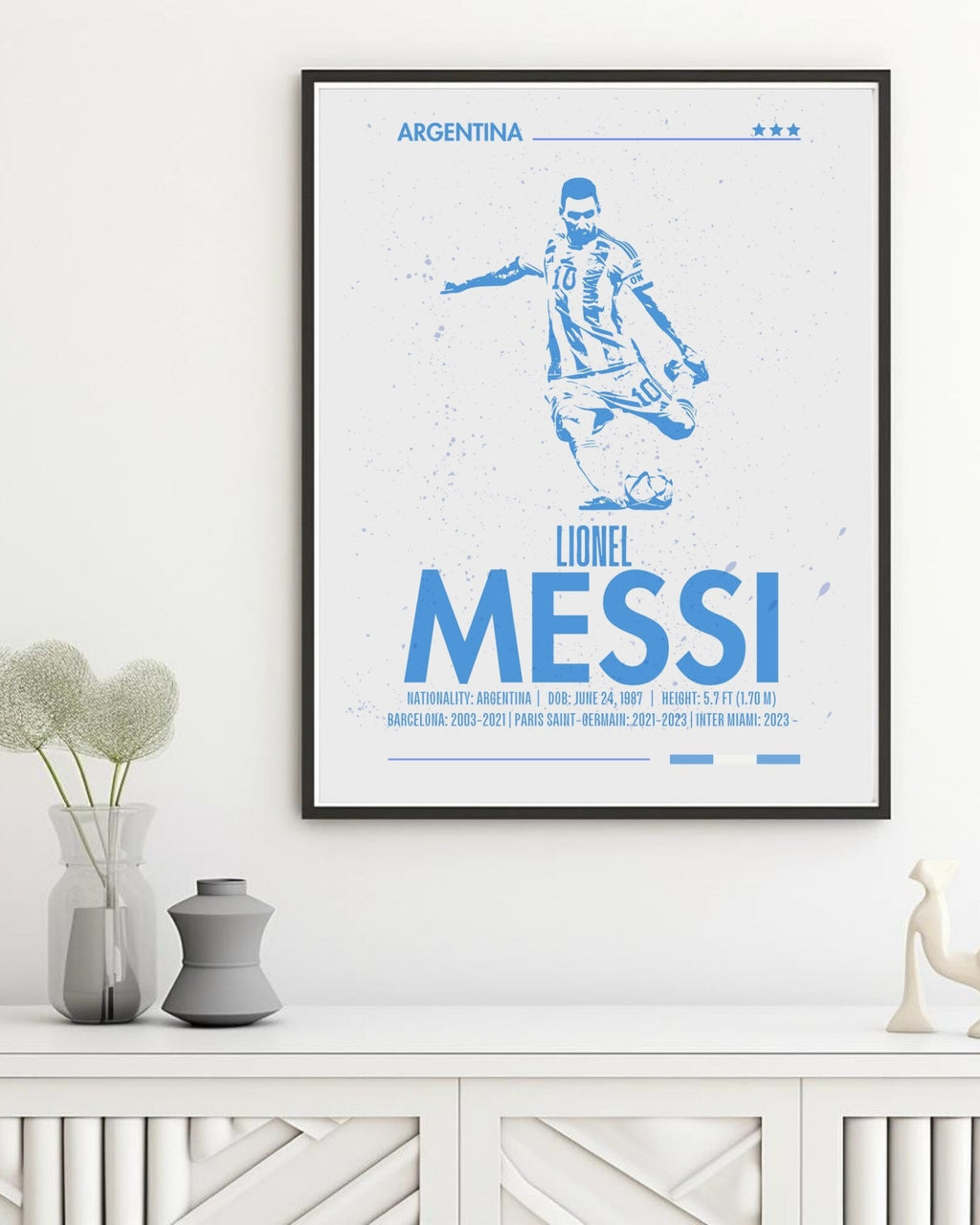 Lionel Messi Silhouette Poster – Brighton Posters